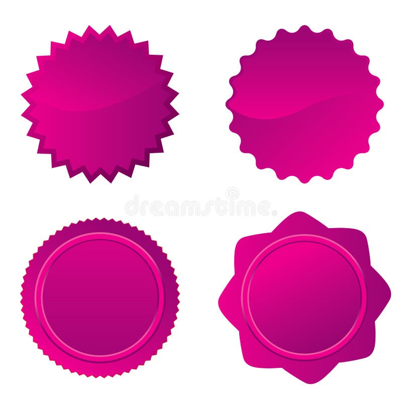 Premium Stock Photo of Pink Badge Set 4 Stock Vector - Illustration of ...