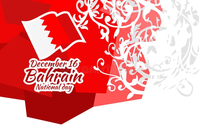 December 16. Happy National Day of Bahrain Vector Illustration Stock ...