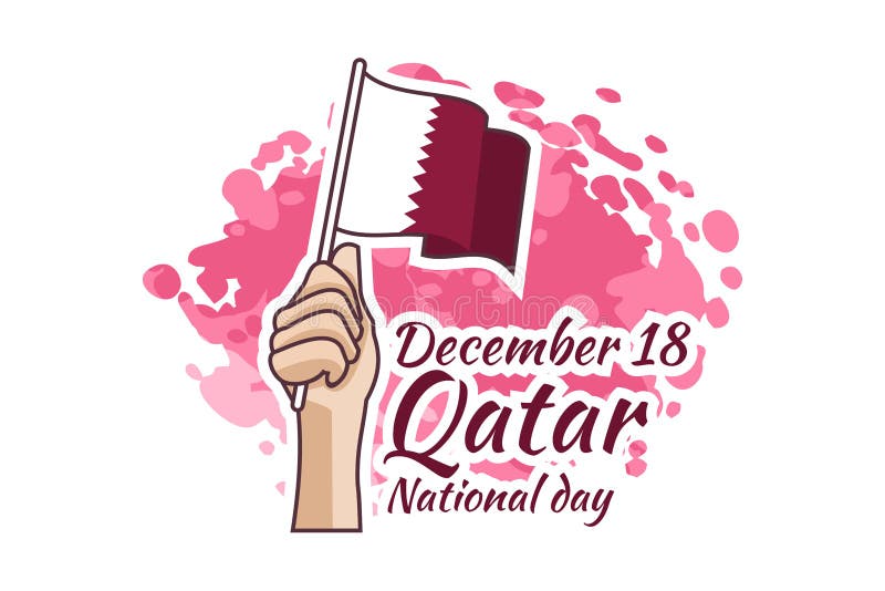 December 18, Qatar National Day Vector Illustration. Stock Vector ...