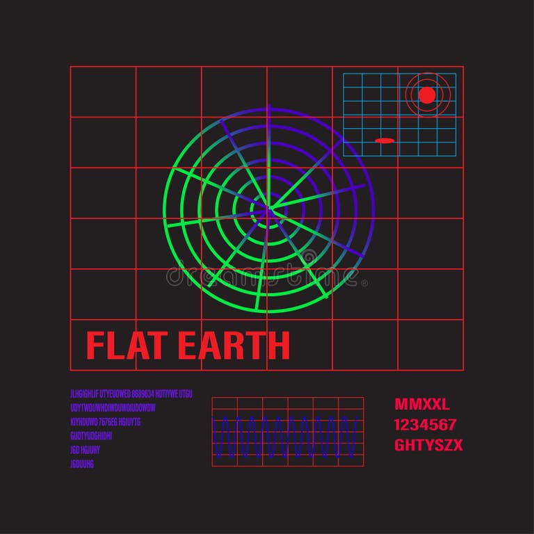 Graphic Tee Design with Radar and Digital Style Stock Vector ...