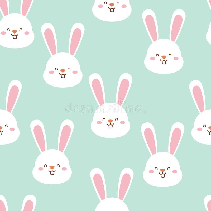 Seamless Pattern with Cartoon Bunny for Fabric Print, Textile, Gift ...