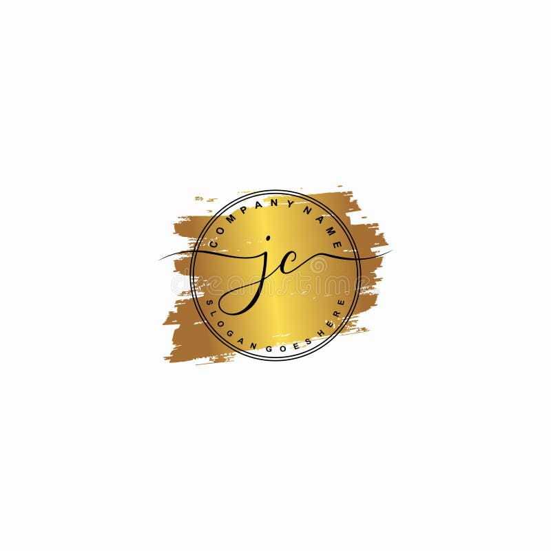 Initial Letter JC Beauty Handwriting Logo Vector Stock Vector ...