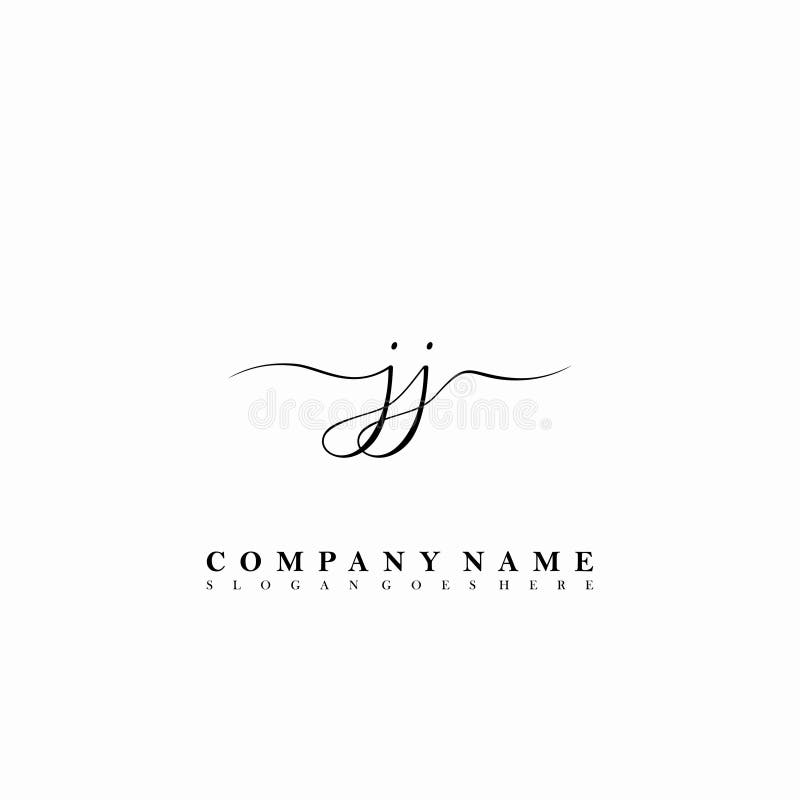 Initial Letter JJ Beauty Handwriting Logo Vector Stock Vector ...