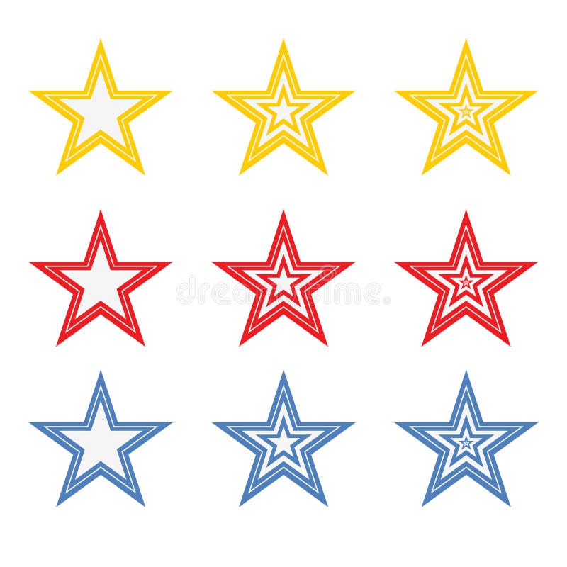 Animated Stars Vector Design Emblem for Gif Stock Vector - Illustration ...