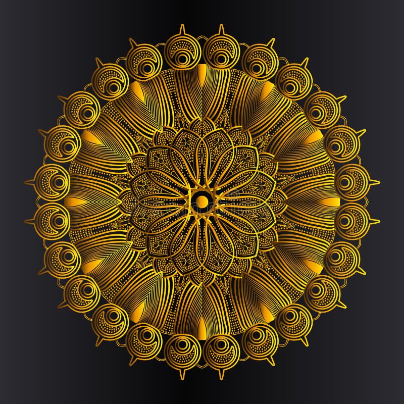 Luxurious Arabesque Mandala Design Stock Vector - Illustration of ...