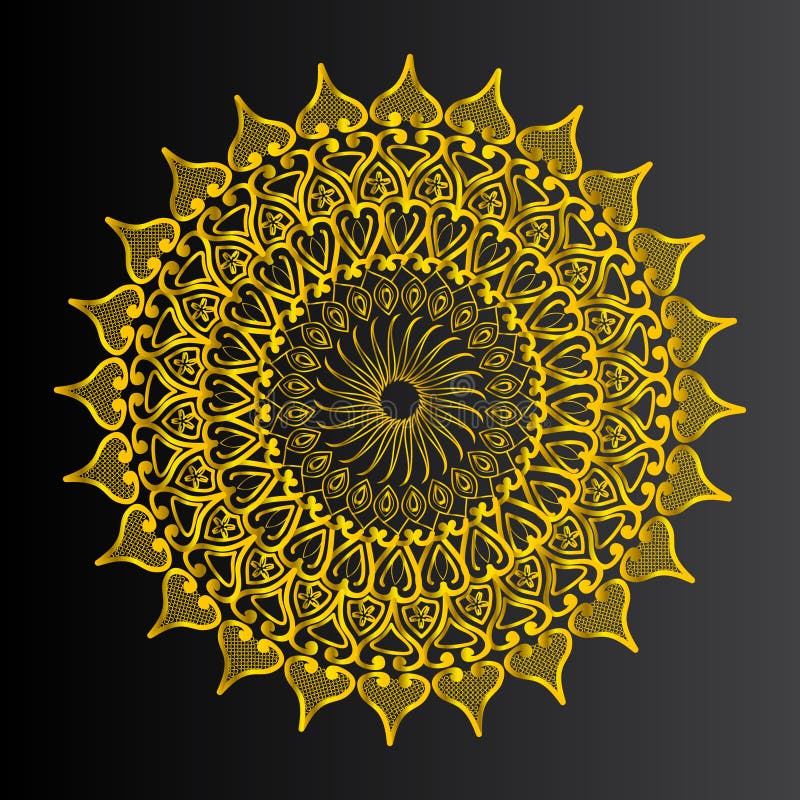 Luxurious Golden Background and Arabic Style Texture Design Stock ...