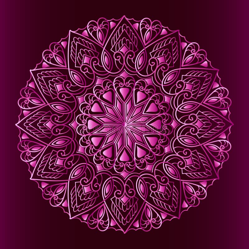 Maroon Mandala Stock Illustrations – 284 Maroon Mandala Stock ...