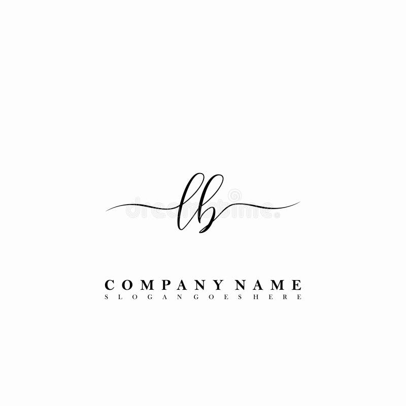 Initial Letter LB Beauty Handwriting Logo Vector Stock Vector ...