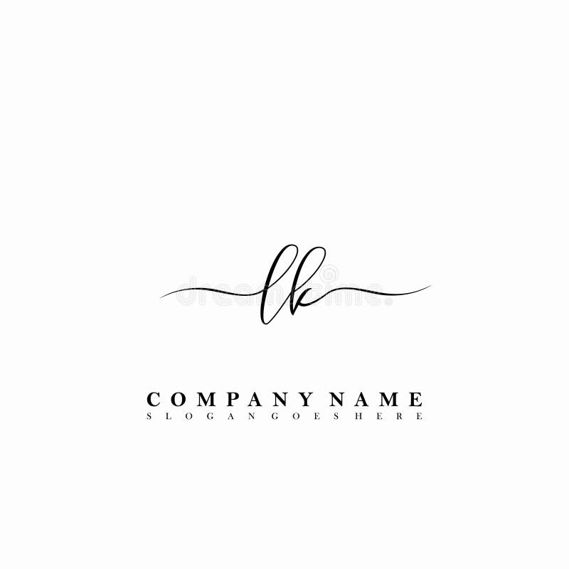 Initial Letter LK Beauty Handwriting Logo Vector Stock Vector ...