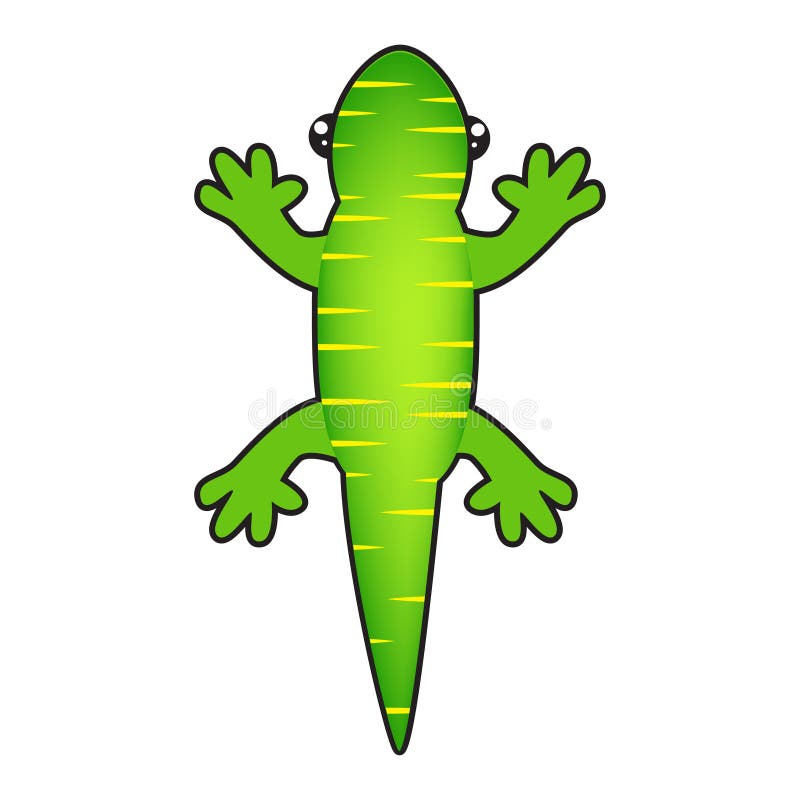 Green Gecko Vector Ilustration on White Background Stock Vector ...