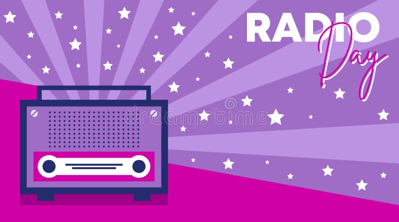 World Radio Day Background Illustration Vector. Retro Radio Day ...