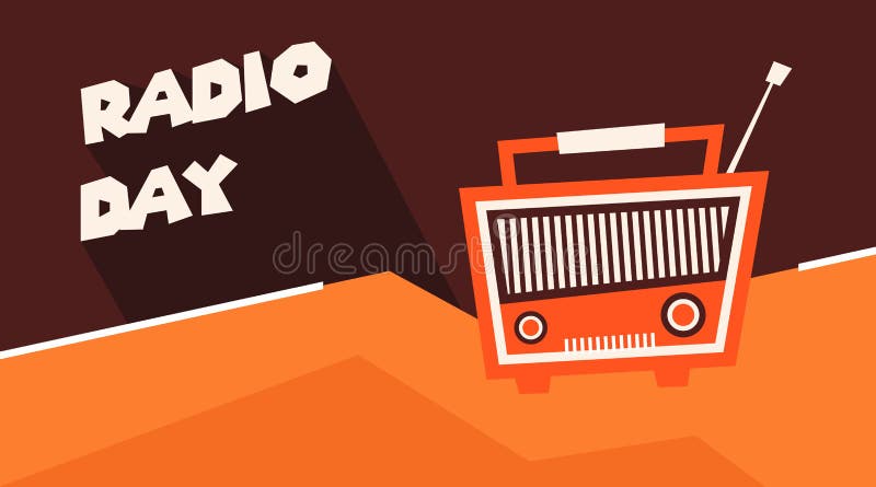 World Radio Day Background Illustration Vector. Retro Radio Day ...