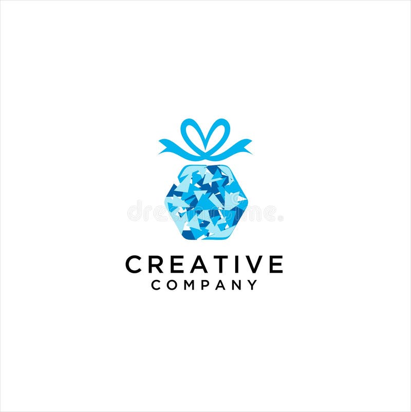 Gift Logo Vector, Icon, Emblem, Gift Shop Logo Design Concept, Creative ...