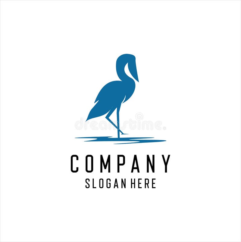 Heron Logo Icon Template Design in Vector Illustration Stock Vector ...