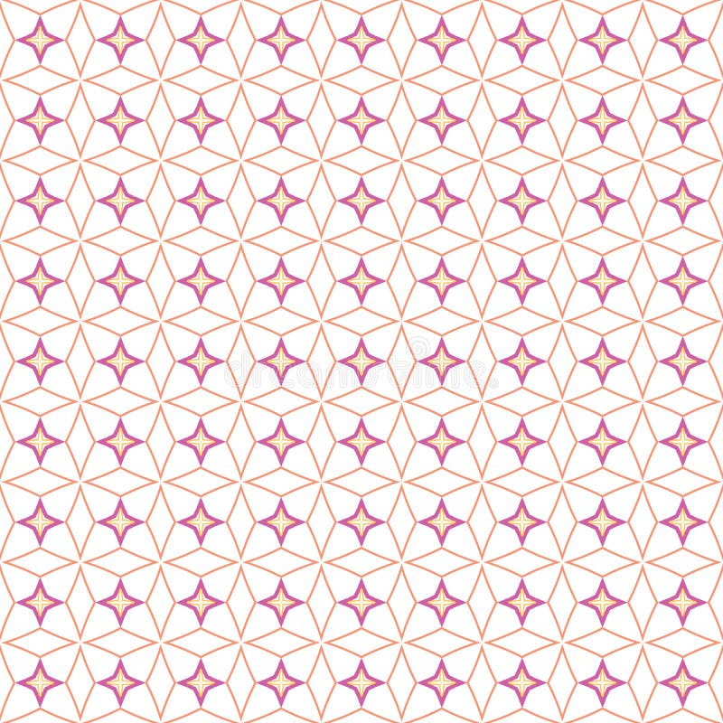 Colorful Geometric Stars Diamond Decoration Seamless Vector Pattern ...
