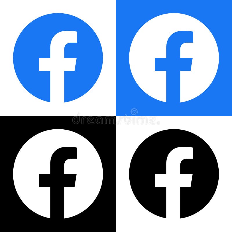 Facebook Logo - Vector Set Collection - Black Silhouette Shape ...