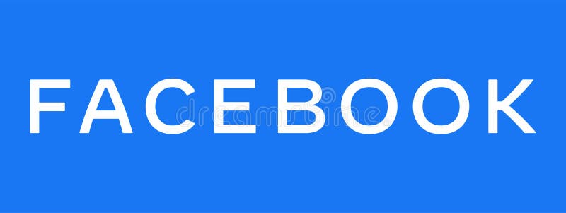 Facebook Text Logo - Vector - Black Silhouette Font - Isolated ...