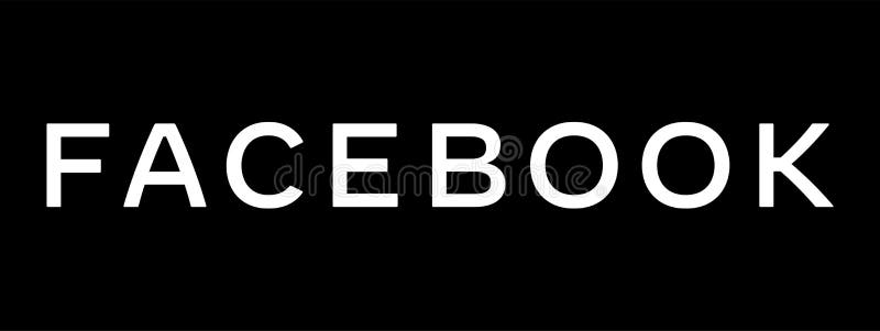 Facebook Text Logo - Vector - Black Silhouette Font - Isolated ...