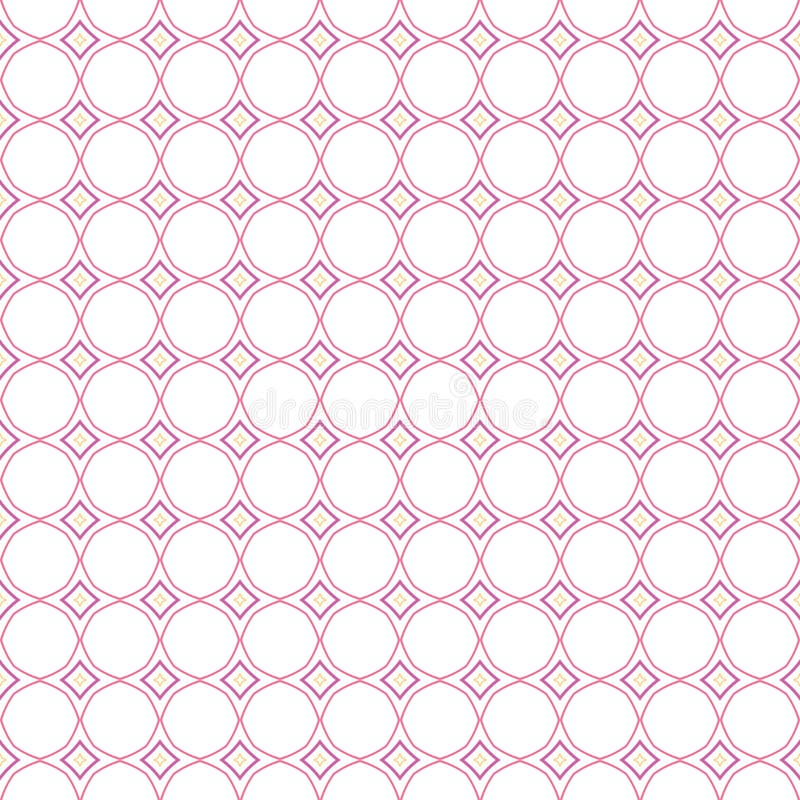 Geometric Circle Diamonds Object Vector Seamless Pattern. Color Texture ...