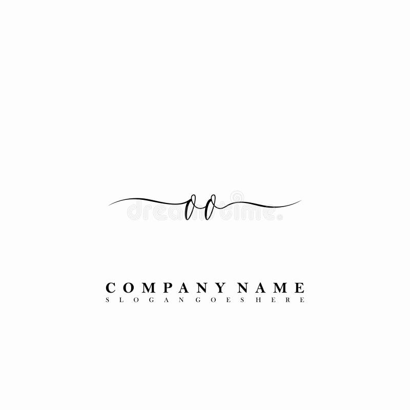 Initial Letter OO Beauty Handwriting Logo Vector Stock Vector ...