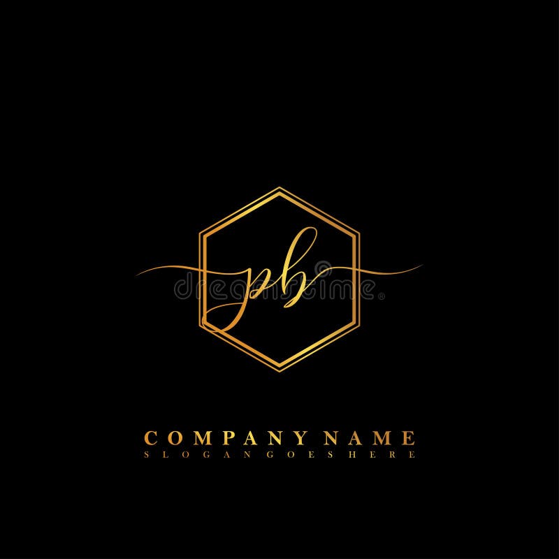 Initial Letter PB Beauty Handwriting Logo Vector Stock Vector ...