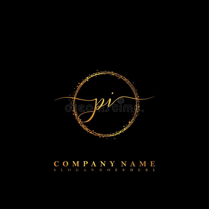 Initial Letter PI Beauty Handwriting Logo Vector Stock Vector ...