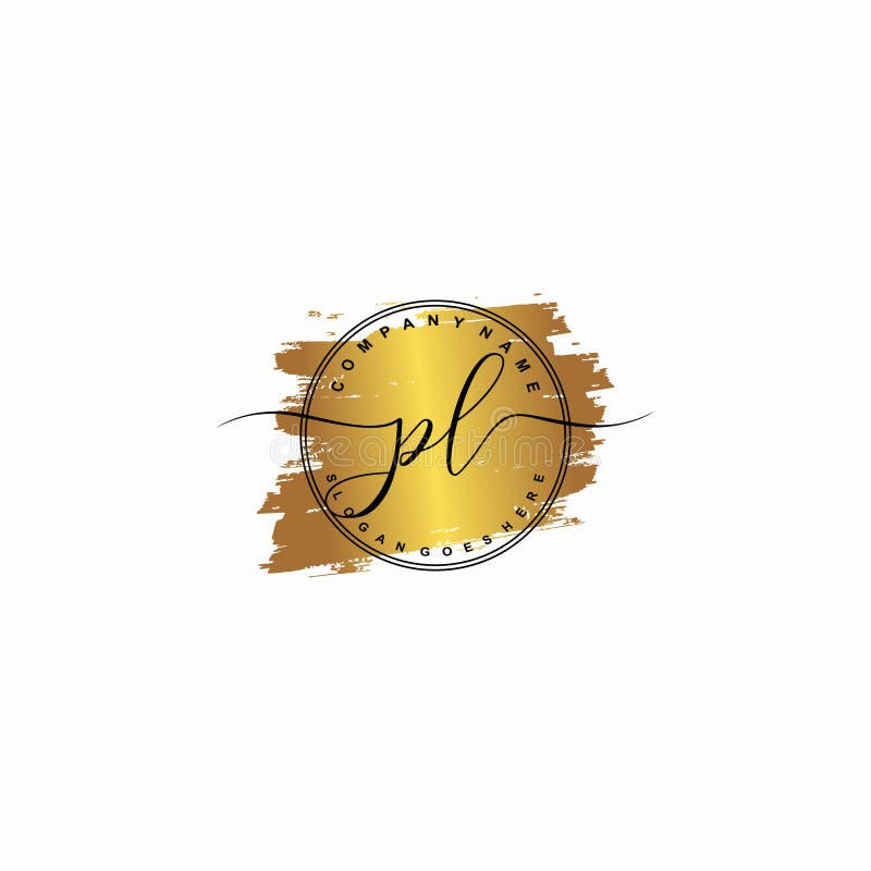 Initial Letter PL Beauty Handwriting Logo Vector Stock Vector ...