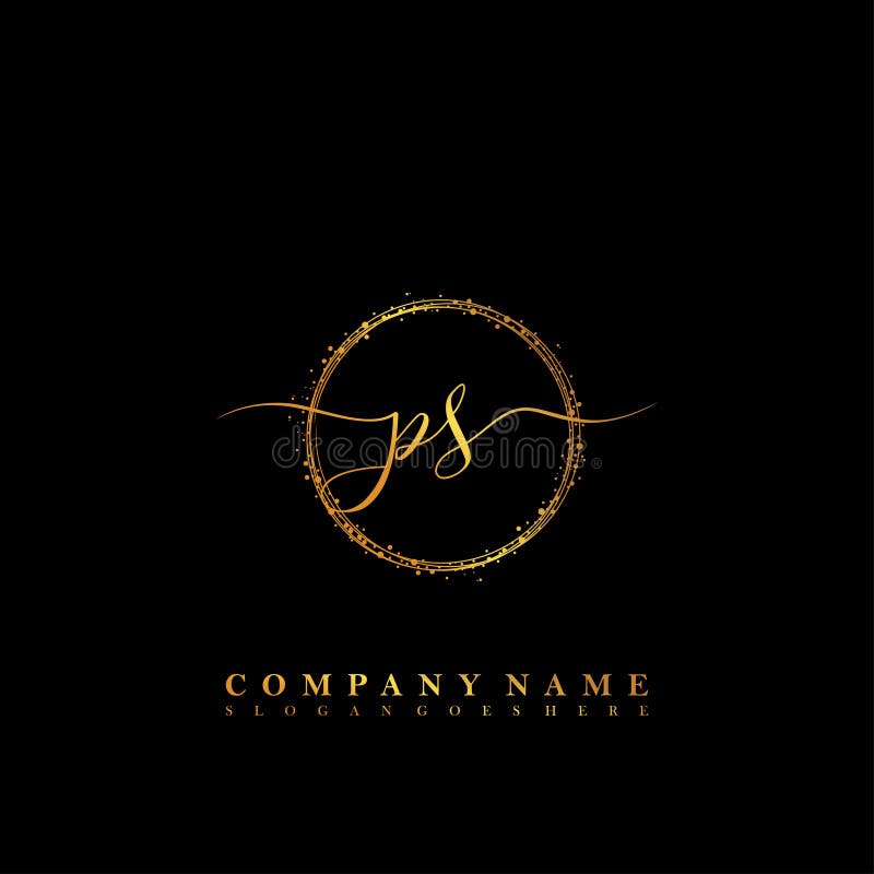 Initial Letter PS Beauty Handwriting Logo Vector Stock Vector ...