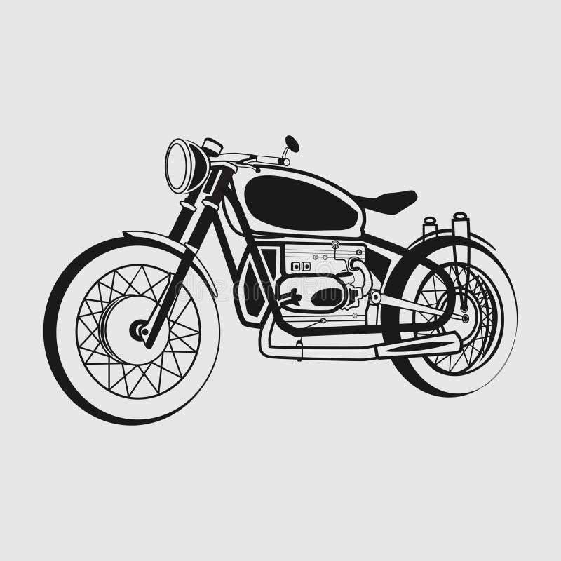 Vinatge BMW Motorcycle Vector Stock Vector - Illustration of logo ...