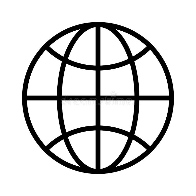 Globe Icon. World Symbol stock vector. Illustration of world - 205030965