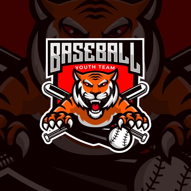 Tiger Mascot for Logo Baseball Design Vector Stock Vector ...