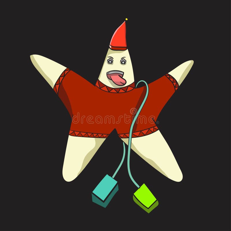 Christmas Star Decoration Monster Vector Illustration Stock Vector ...