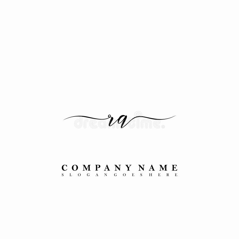 Initial Letter RA Beauty Handwriting Logo Vector Stock Vector ...