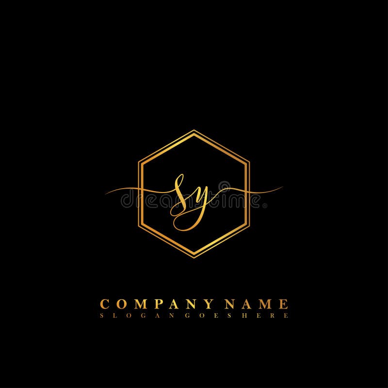 Initial Letter SY Beauty Handwriting Logo Vector Stock Vector ...