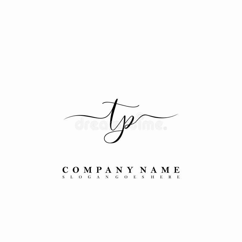 Initial Letter TP Beauty Handwriting Logo Vector Stock Vector ...