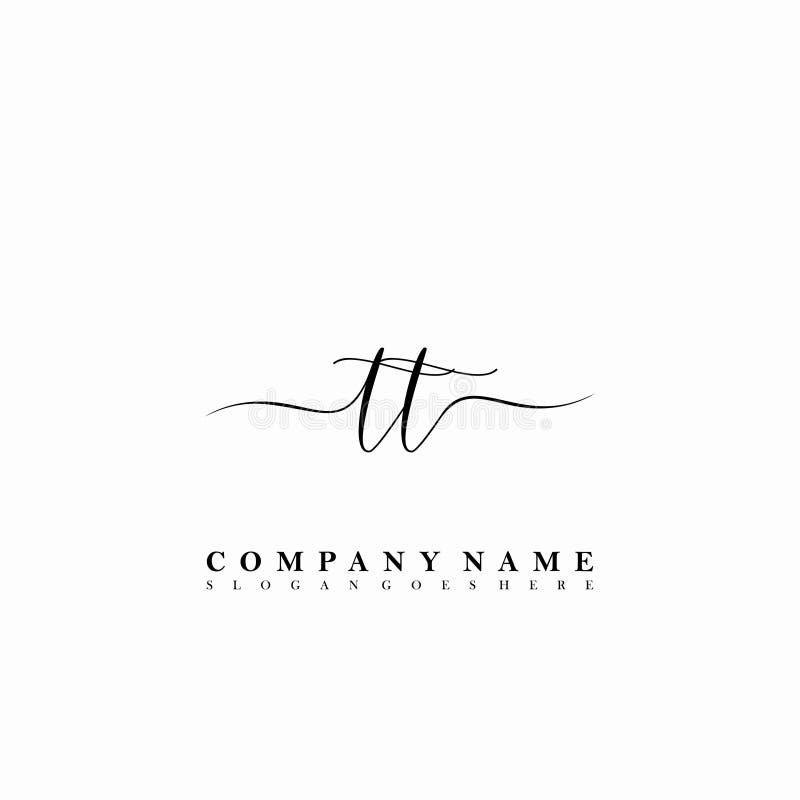 Initial Letter TT Beauty Handwriting Logo Vector Stock Vector ...