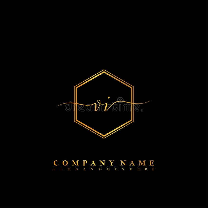 Initial Letter VI Beauty Handwriting Logo Vector Stock Vector ...