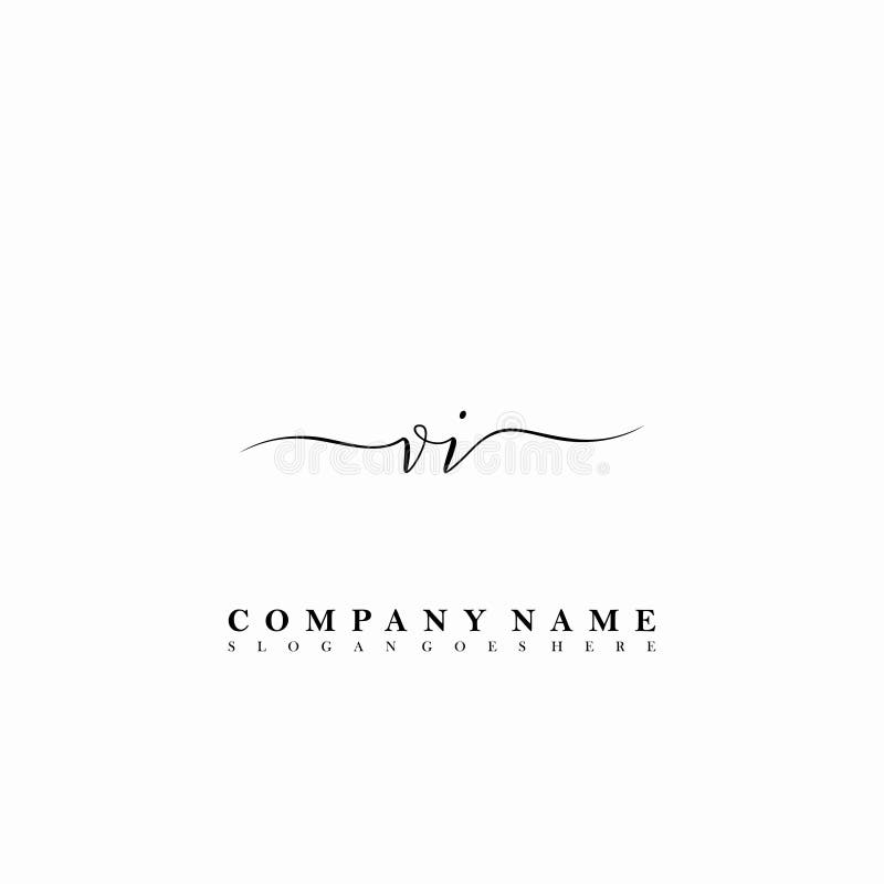 Initial Letter VI Beauty Handwriting Logo Vector Stock Vector ...