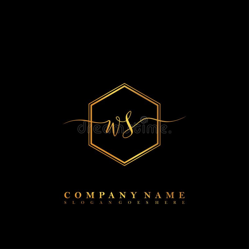 Initial Letter WS Beauty Handwriting Logo Vector Stock Vector ...