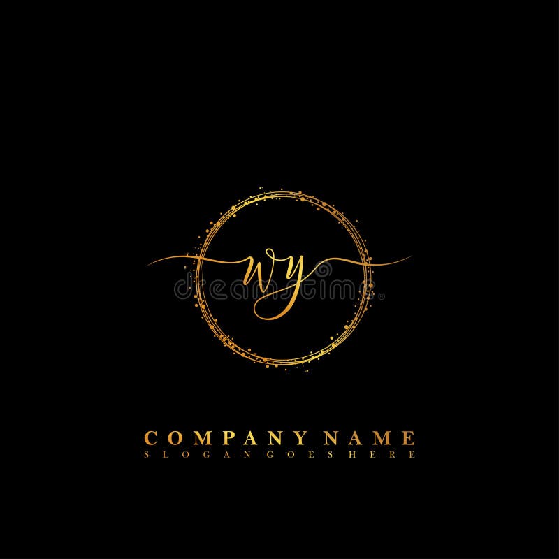 Initial Letter WY Beauty Handwriting Logo Vector Stock Vector ...