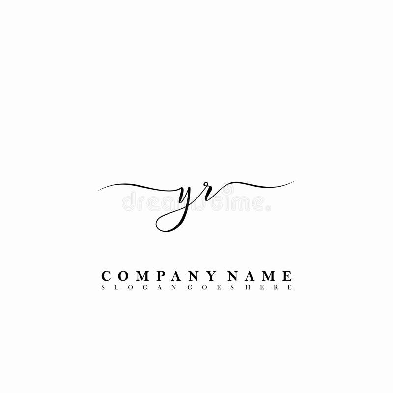 Initial Letter YR Beauty Handwriting Logo Vector Stock Vector ...