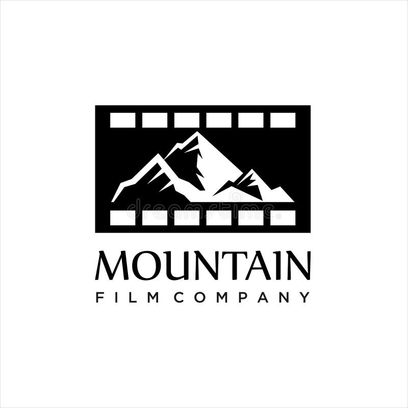 Film Reel with Mountain Logo Design Template for the Film Industry ...