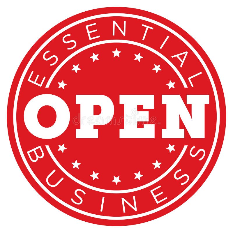 Essential Business Open Decal | Window Logo or Door Sign Stock Vector ...