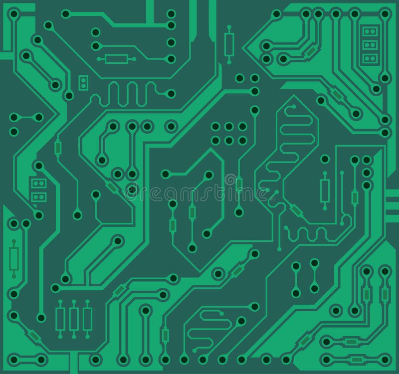 Vector Circuit Board Line Pattern. Printed Electronic Scheme. Hi-tech ...