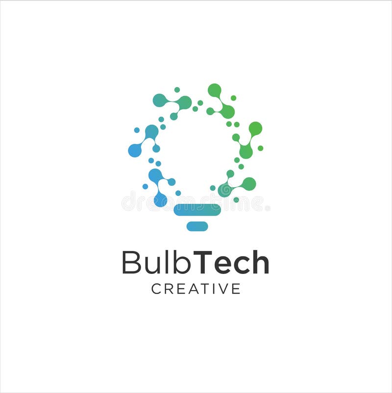 Modern Tech Bulb Logo Designs Concept, Pixel Technology Bulb Idea Logo ...