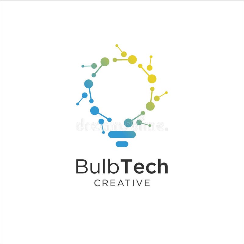 Modern Tech Bulb Logo Designs Concept, Pixel Technology Bulb Idea Logo ...