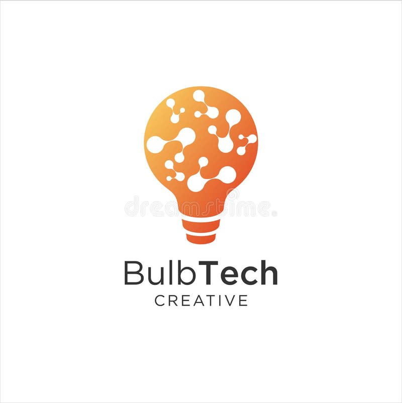 Modern Tech Bulb Logo Designs Concept, Pixel Technology Bulb Idea Logo ...