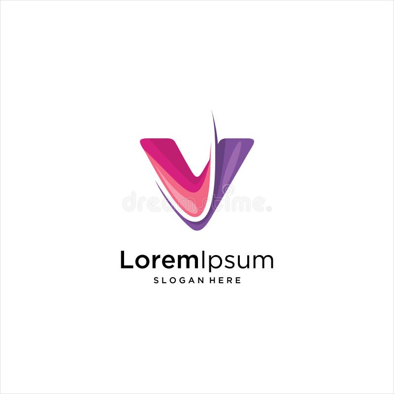 Letter V Logo Design Vector Illustration. Stock Vector - Illustration ...