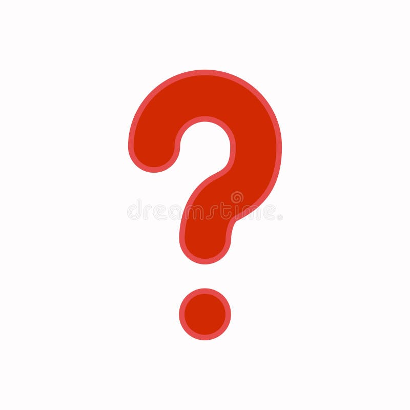 Red Color Question Mark Isolated Vector Stock Vector - Illustration of ...