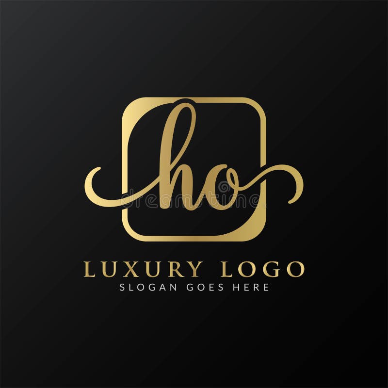 HO Logo Design Vector Template. Initial Luxury Letter HO Vector ...